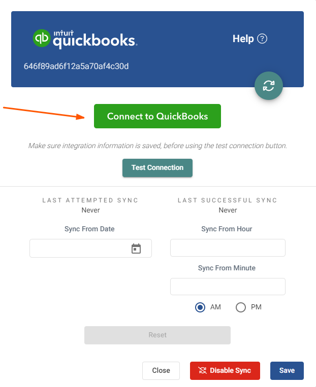 QuickBooks disconnect